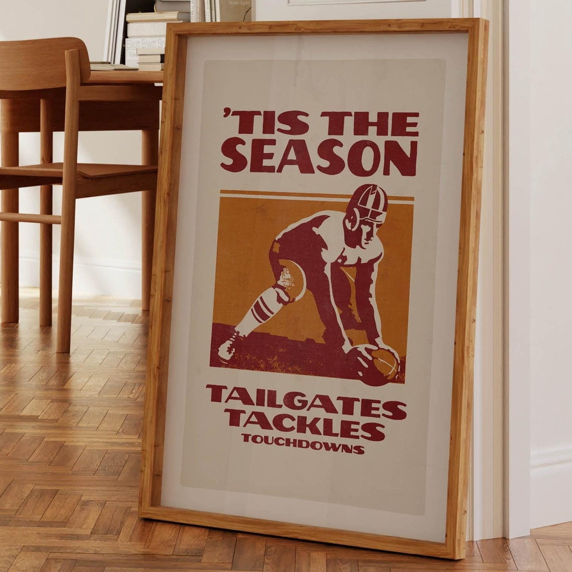 Retro Football Art Print Football Poster Kids Wall Art Football Home ...