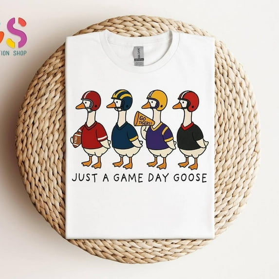 Retro Football Goose Shirt, Silly Goose Game Day Shirt, Funny Goose ...