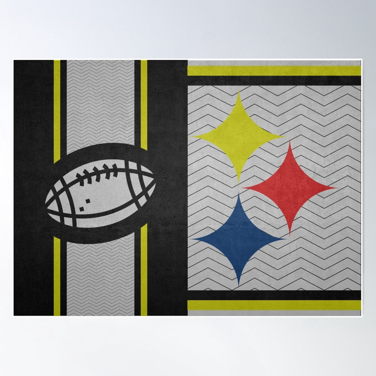 Retro Football Style Design Steel Model Poster Wall Art, Modern Wall ...