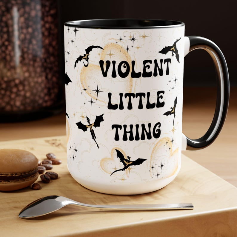 Retro Fourth wing inspired violent little thing Accent Coffee MuG ...