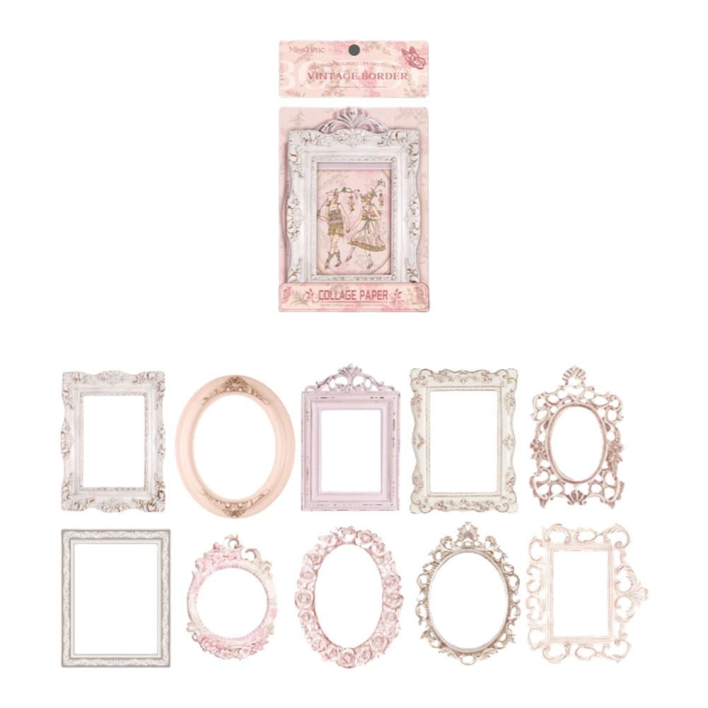 Retro Frame Hollow-Out Square Round Shape Picture Frames Material ...