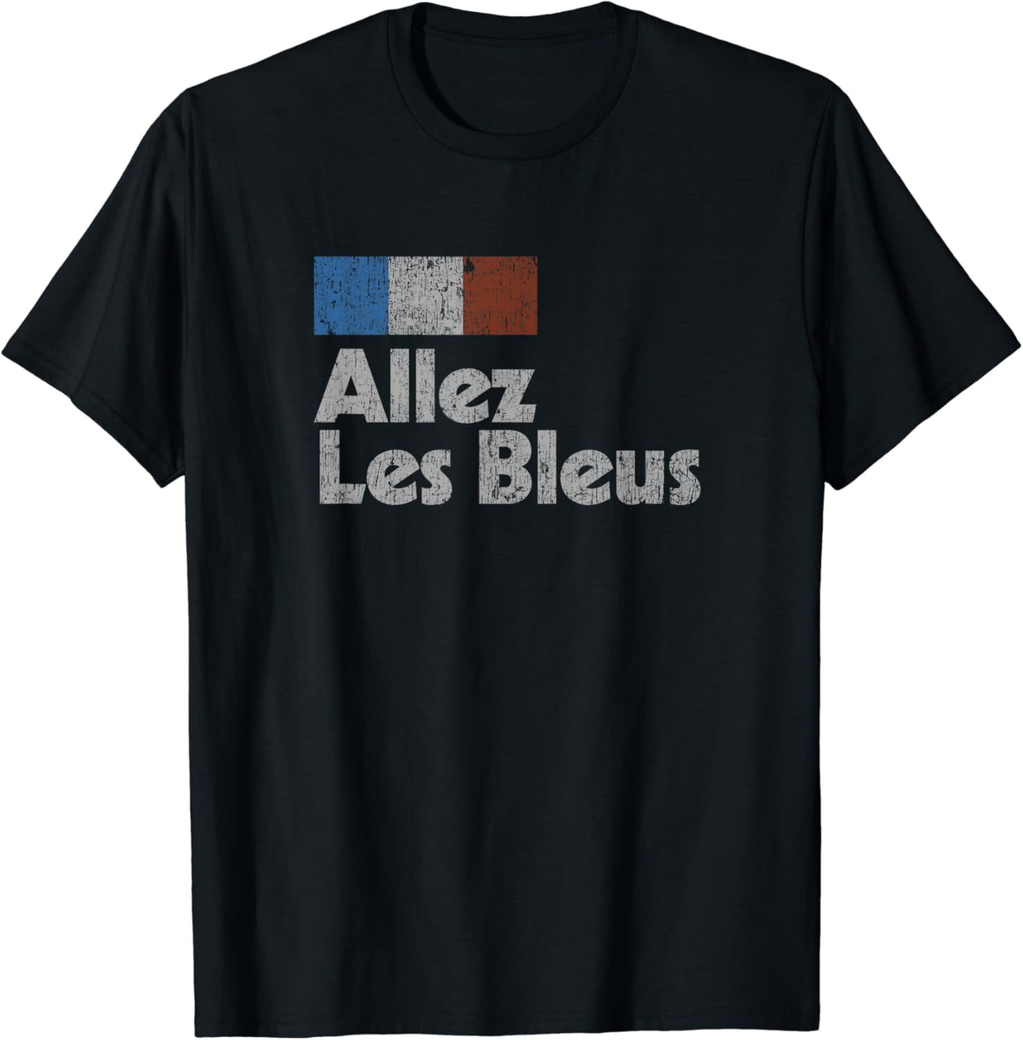Retro France Soccer Shirt 2018 French Flag ALLEZ LES BLEUS T-Shirt ...