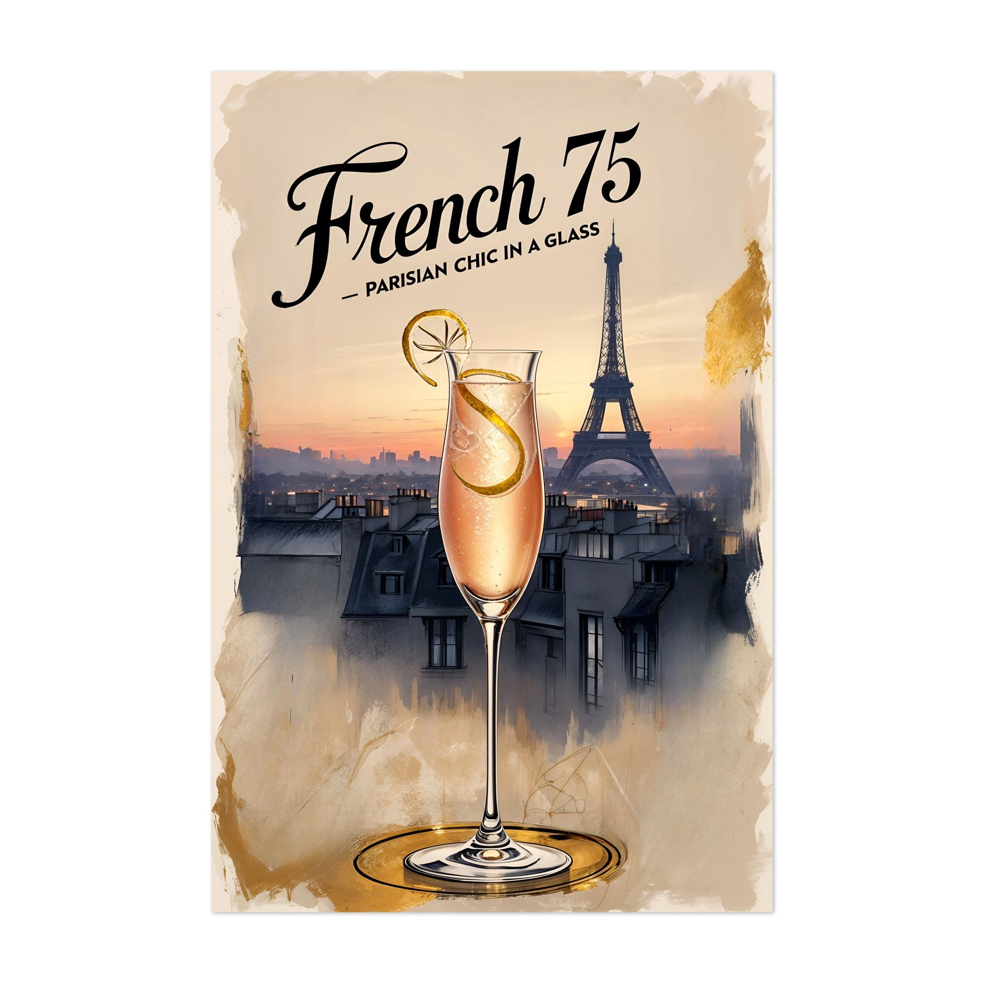 Retro French 75 Drink Art: Timeless French Sophistication - Paris Île ...