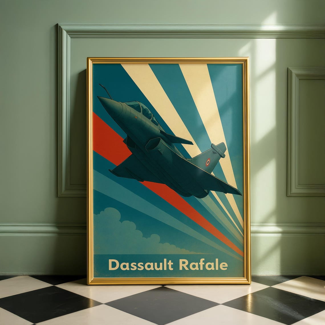 Retro French Fighter Jet Aviation Wall Art Poster Unframed Paper Print ...