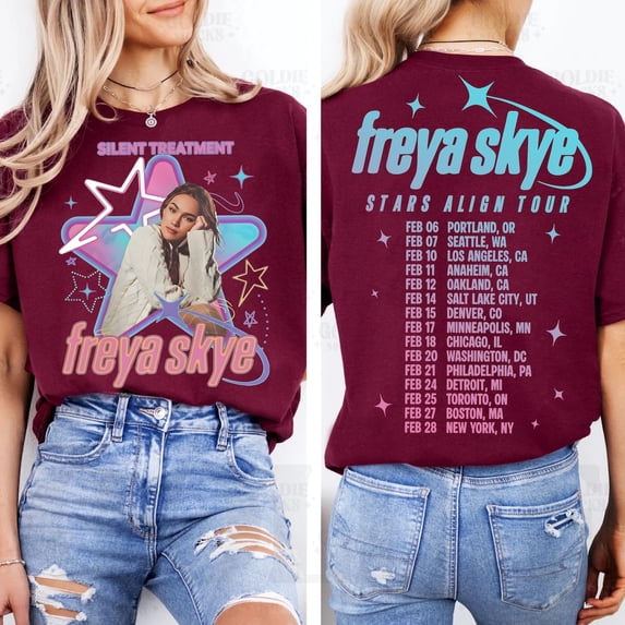 Retro Freya Skye Silent Treatment Shirt, Stars Align Tour 2026 Festival ...