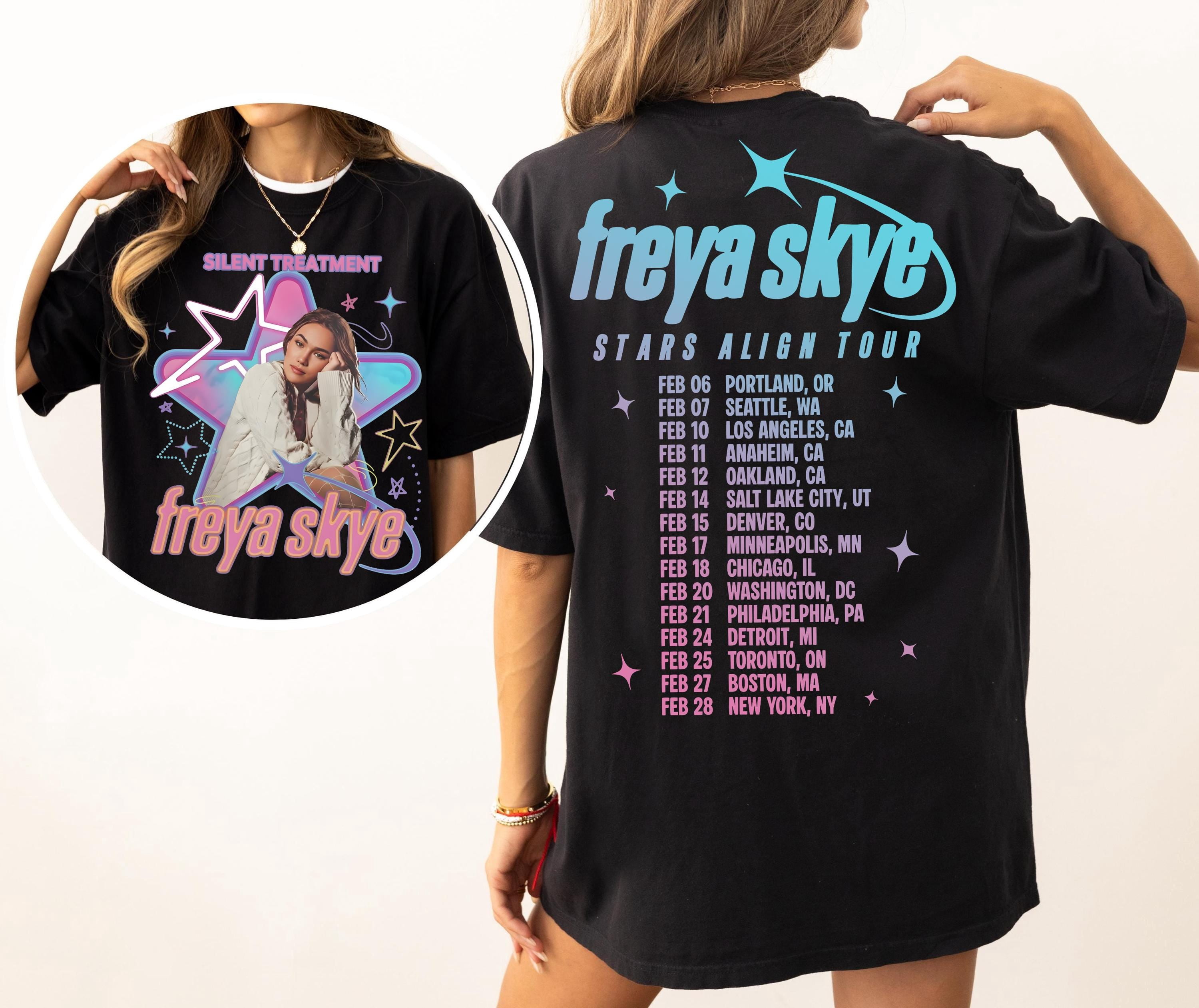 Retro Freya Skye Silent Treatment Shirt, Stars Align Tour 2026 Festival ...