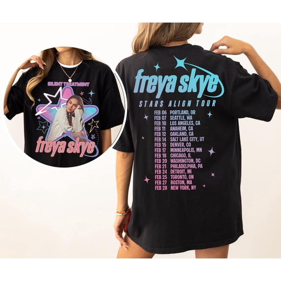 Retro Freya Skye Silent Treatment Shirt, Stars Align Tour 2026 Festival ...