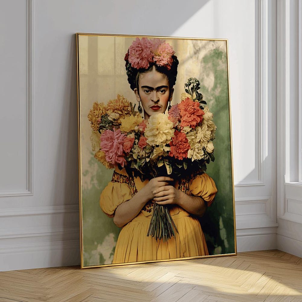 Retro Frida Kahlo Poster, Mexico Art, Frida Kahlo Girl Power ...