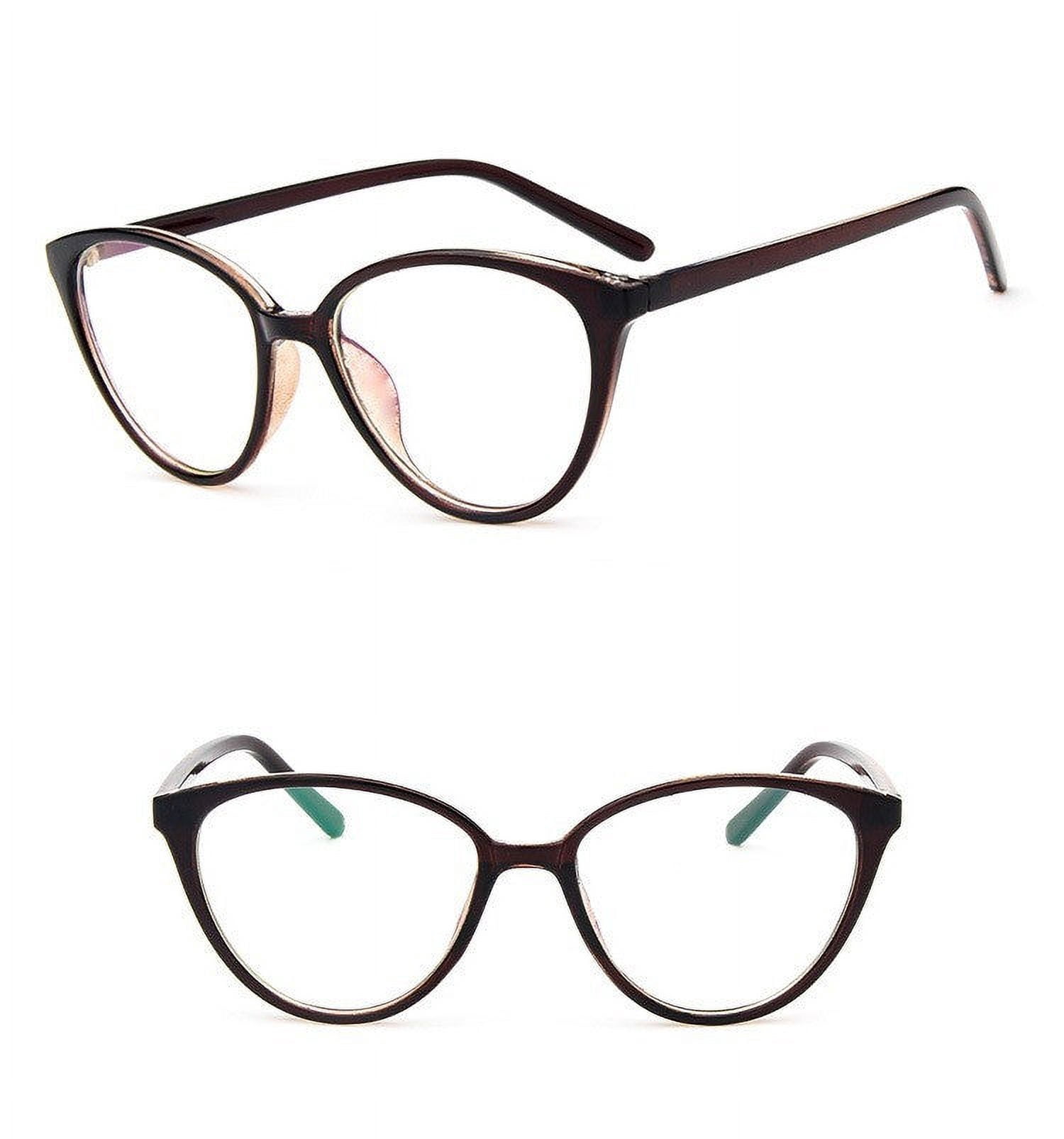 Unisex Retro Eyeglasses Full Frame Flat Lens Glasses For Men and Women ...