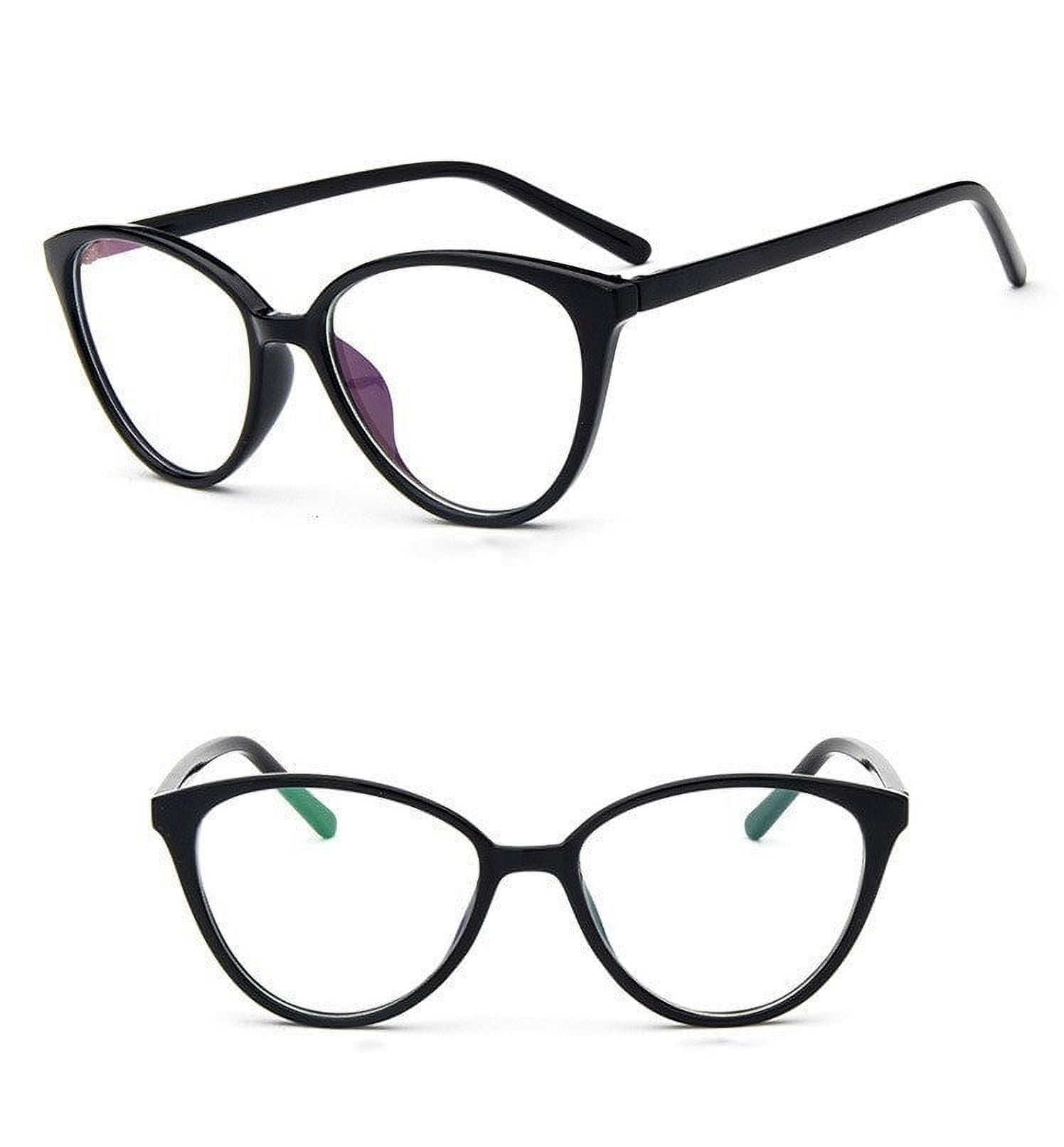 Unisex Retro Eyeglasses Full Frame Flat Lens Glasses For Men and Women ...