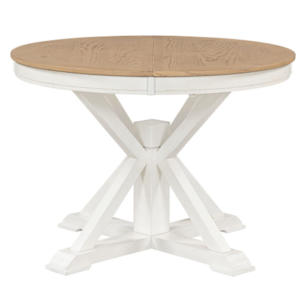 Retro Functional Extendable Dining Table with a 12" Leaf - Oak Natural ...