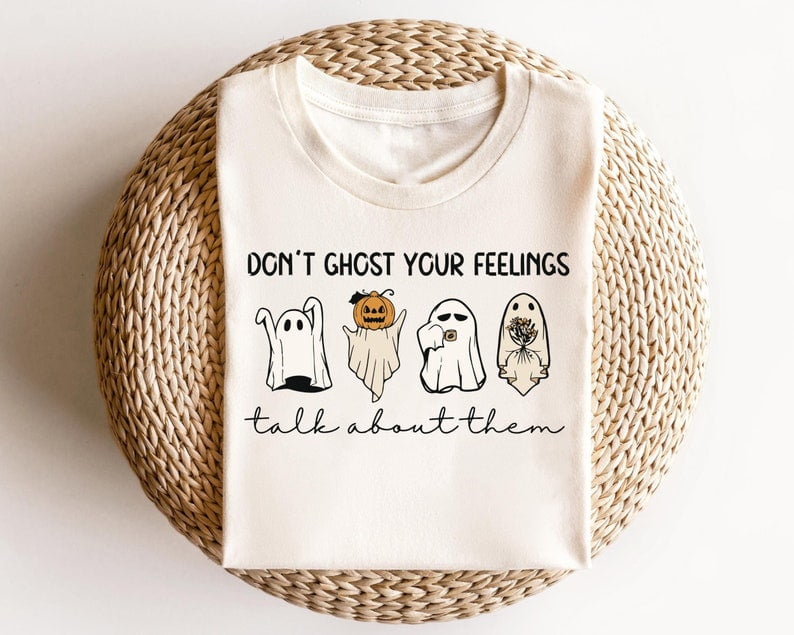 Retro Funny Don't Ghost Your Feelings Mental Health Awareness School ...