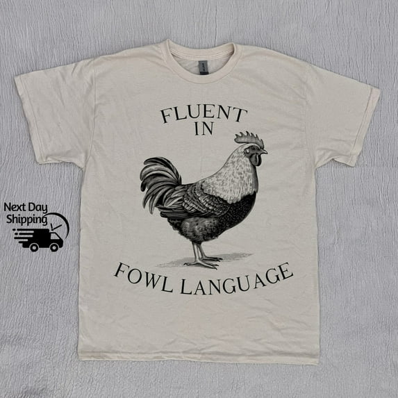 Retro Funny Fluent In Fowl Language Roaster 90s Graphic Shirt, Funny ...