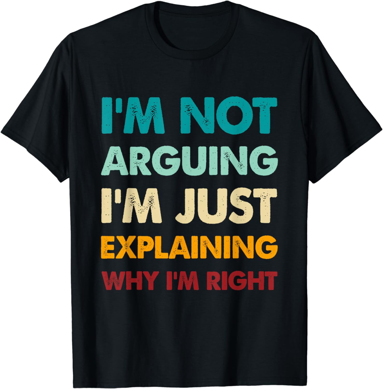 Retro Funny Im Not Arguing Im Just Explaining Why I'm Right T-Shirt - Walmart.com