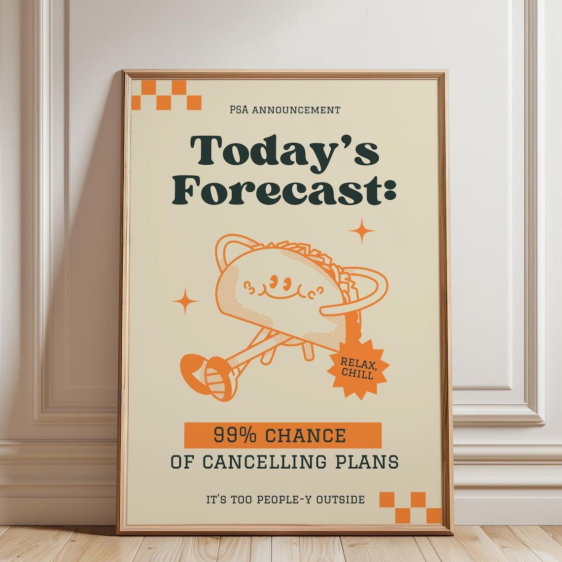 Retro Funny Introvert Print • Cancelling Plans Homebody Club Poster ...