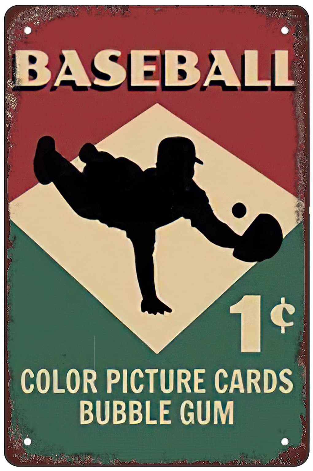 Retro Funny Metal Sign Sheet Signs Tin Sign, Baseball Card, outdoor ...
