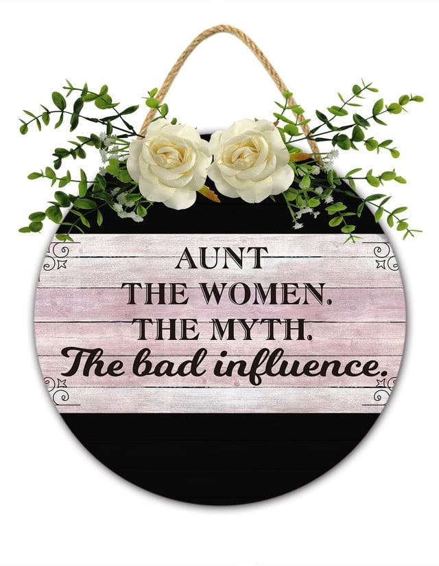 Retro Funny Signs Gift Farmhouse Aunt the Women the Myth the Bad ...