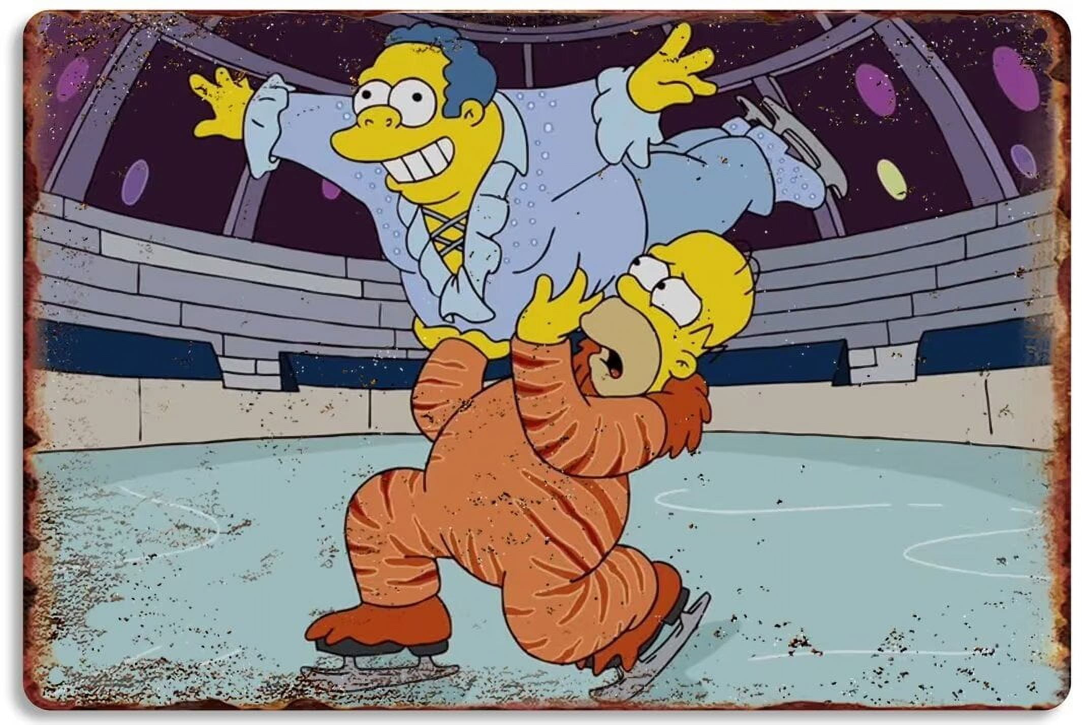 Retro Funny Simpson Metal Tin Sign The Simpsons Cartoon Poster Vintage ...