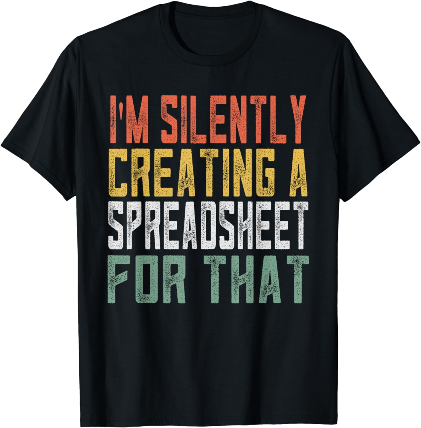 Retro Funny Spreadsheet Design For Actuary Statistician T-Shirt ...