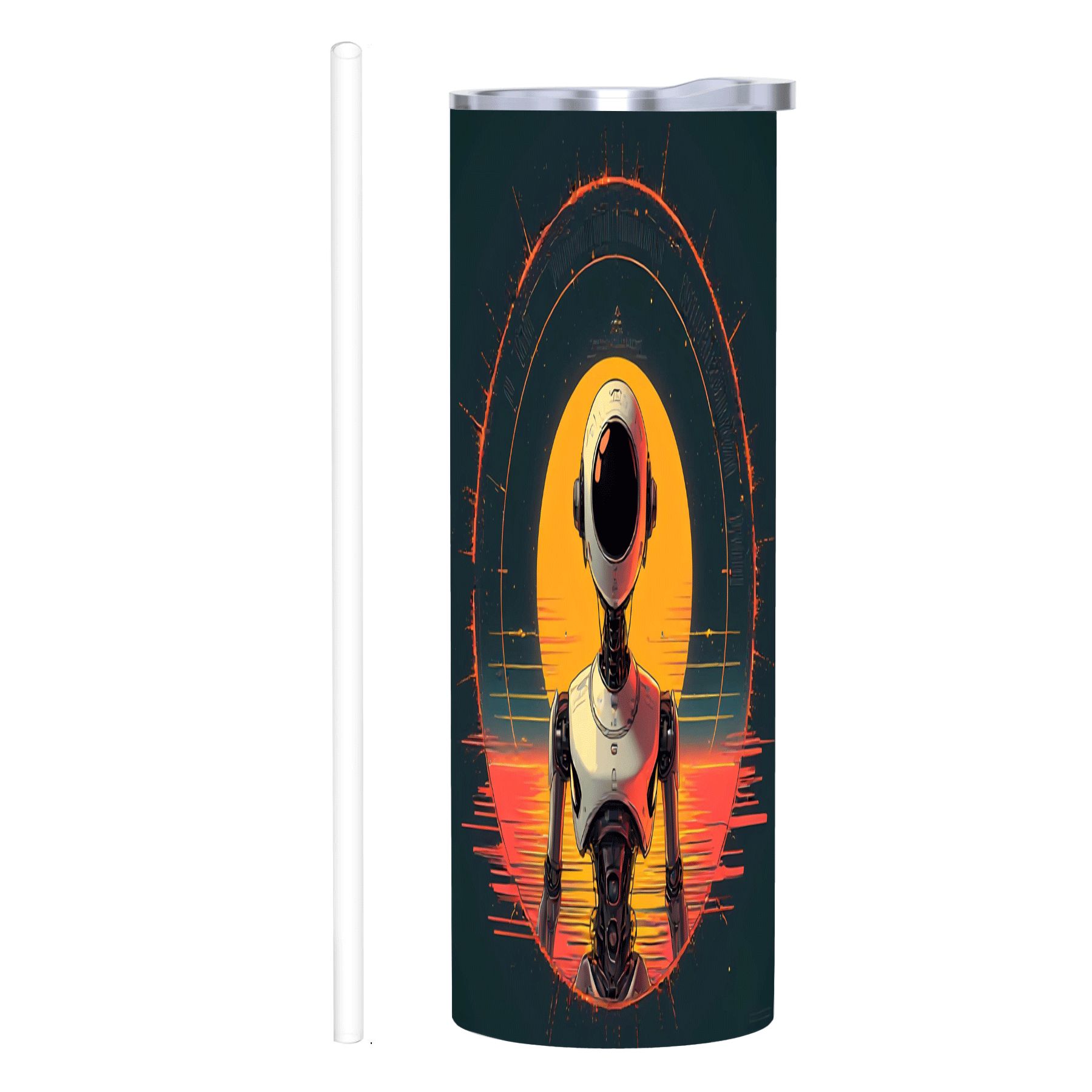 Retro - Futuristic 20 oz Stainless Steel Insulated Tumbler with ...