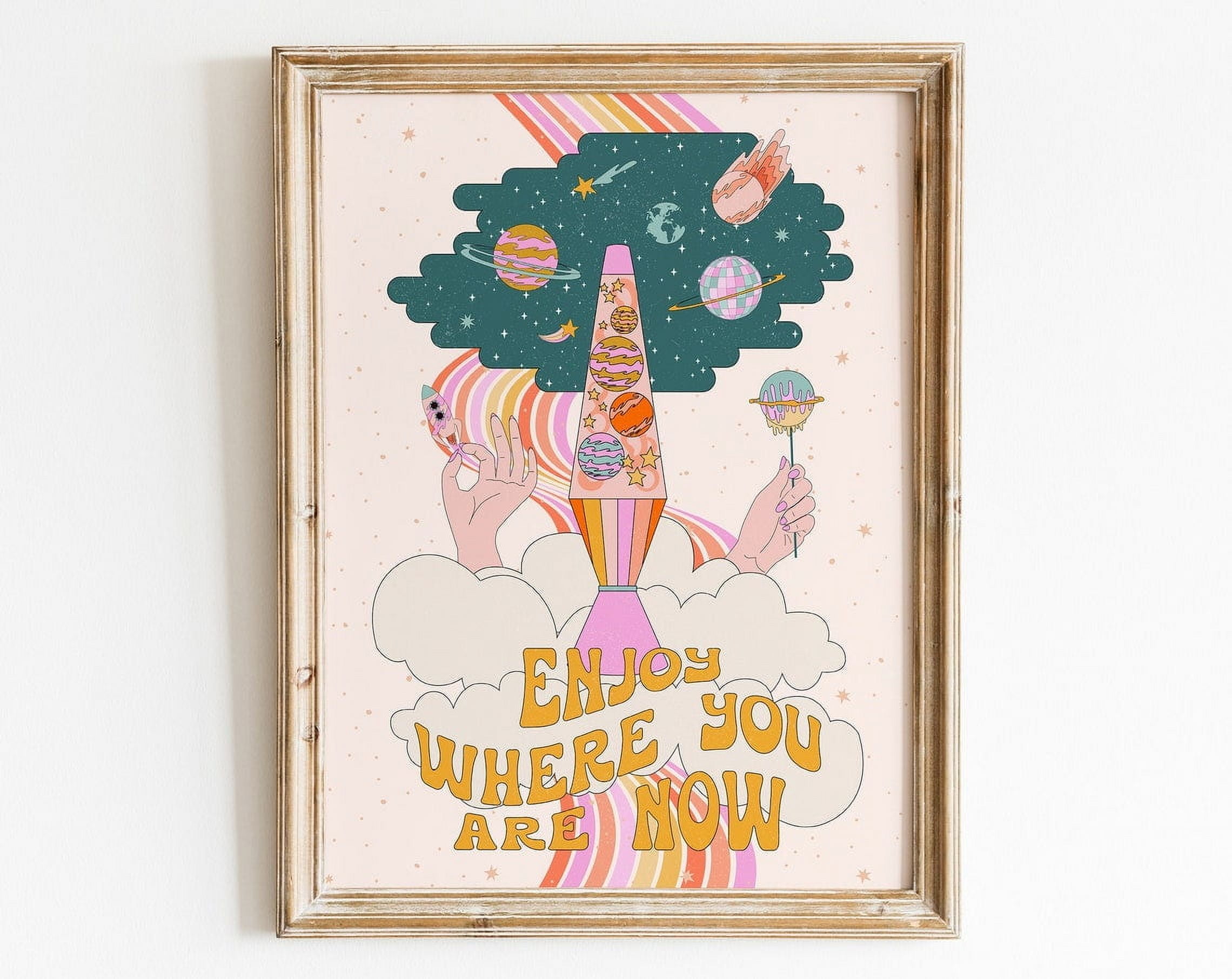 Retro Futuristic Print, Psychedelic Space Art, 70S Decor, Retro Space ...