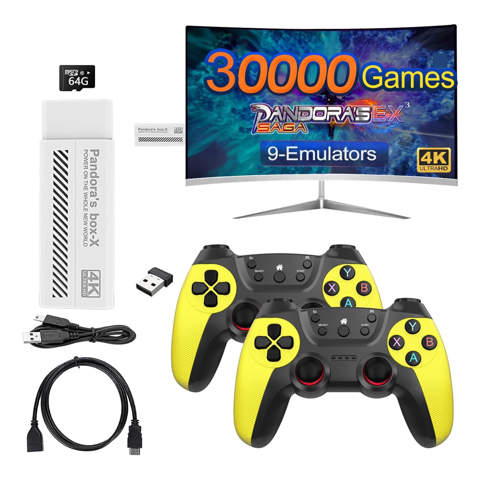 Retro Game Console, Handheld Video Game Console, Plug and Play Video Game Stick,30000+ Games ...