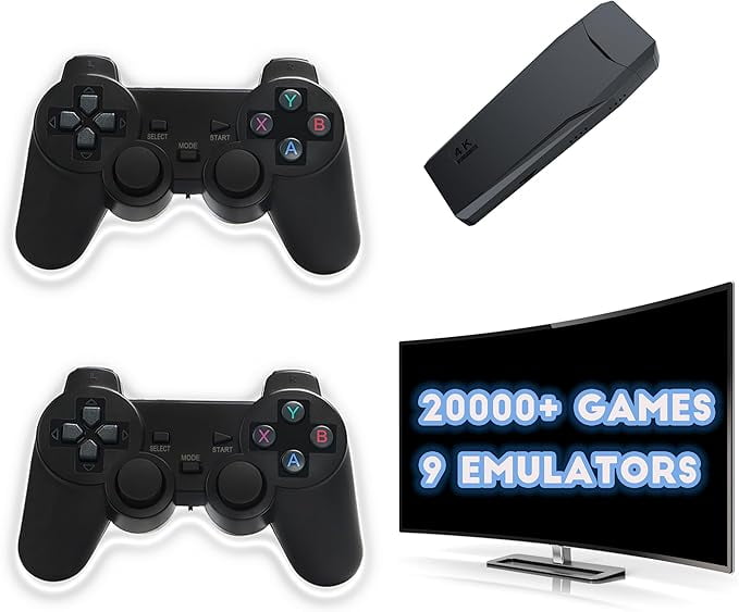 Retro Game Console, Retro Stick with Built-in 9 Emulators, 20,000+ Games, Plug and Play Video ...