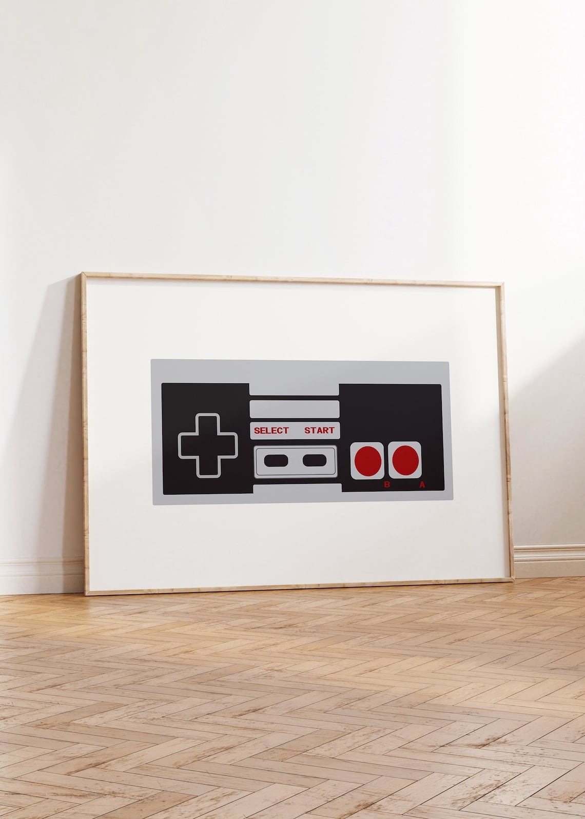 Retro Game Controller Gaming Wall Art Print - Walmart.com