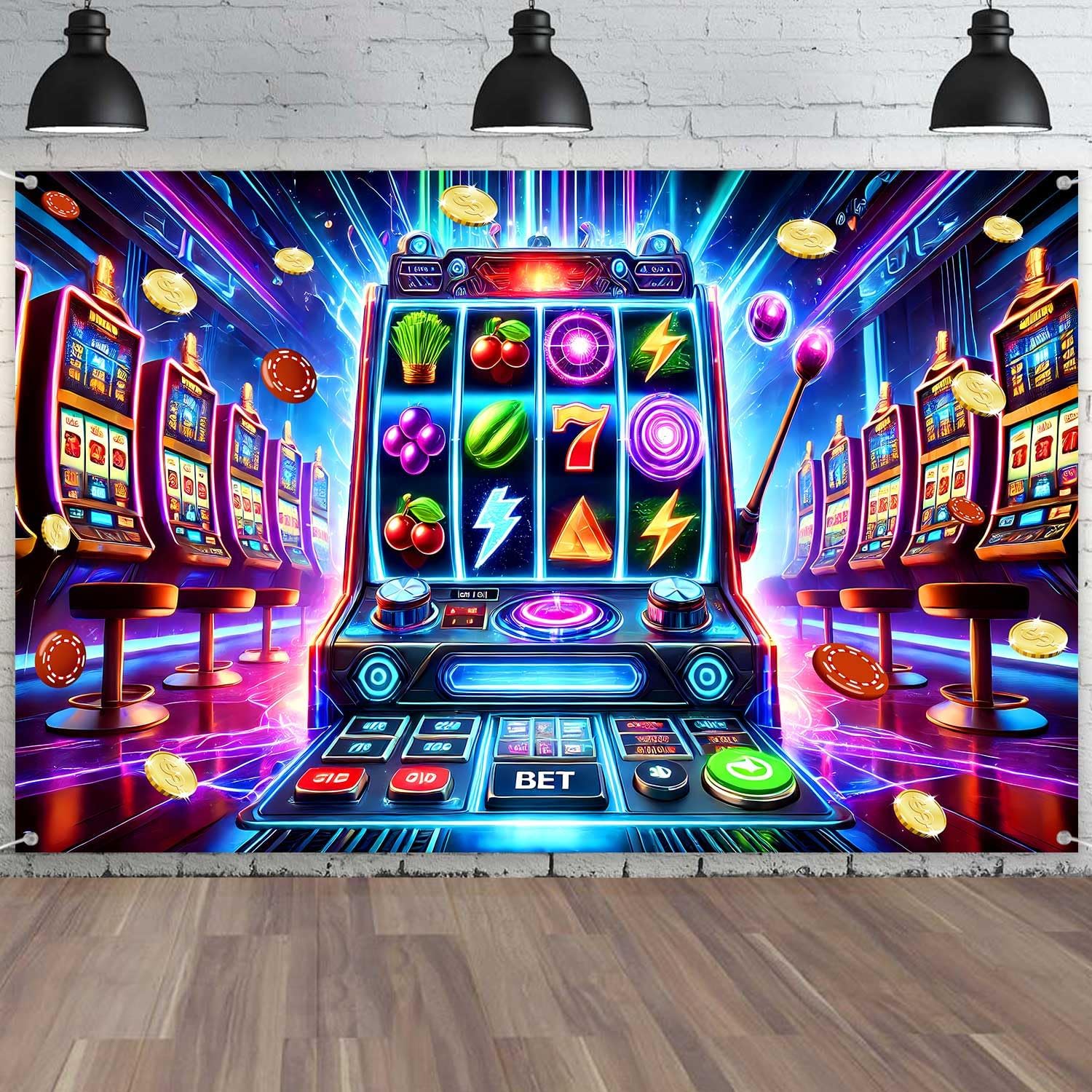 Retro Game Party Background Game Hall Game Room Boys Gaming Photo ...