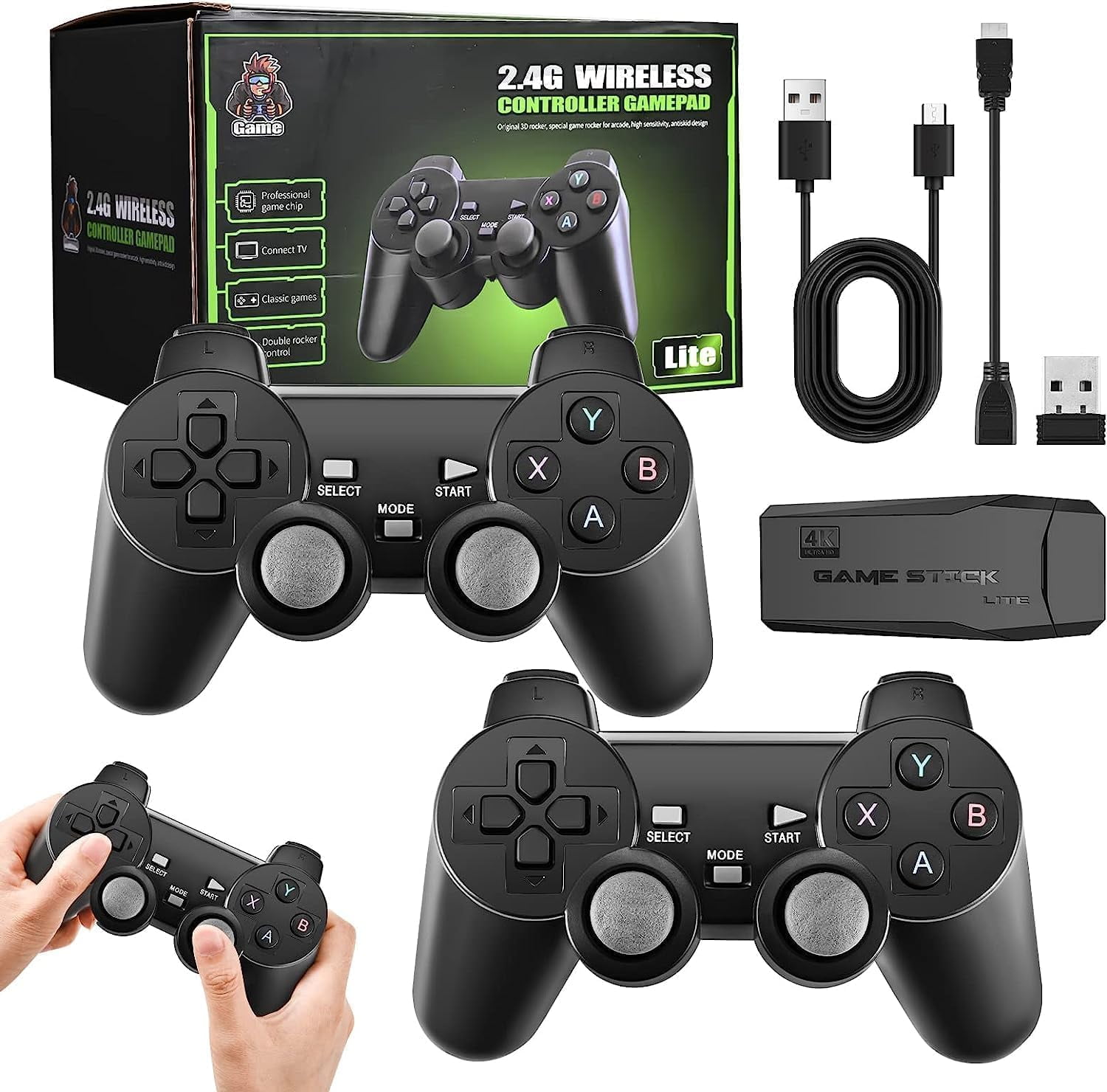 Retro Game Stick - Revisit Classic Games,Retro Game Console with Built ...