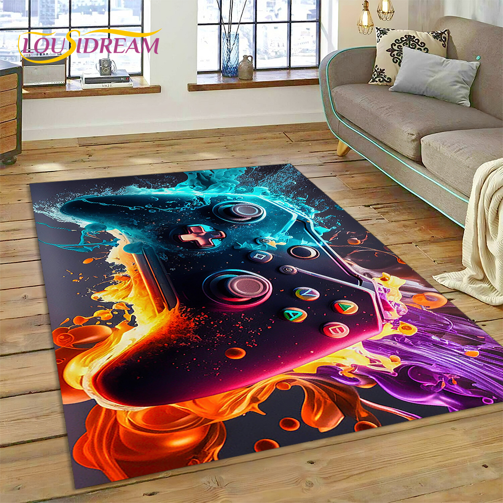 Retro GamePad Games Console Game Boy Cartoon Carpet Rug for Bedroom ...