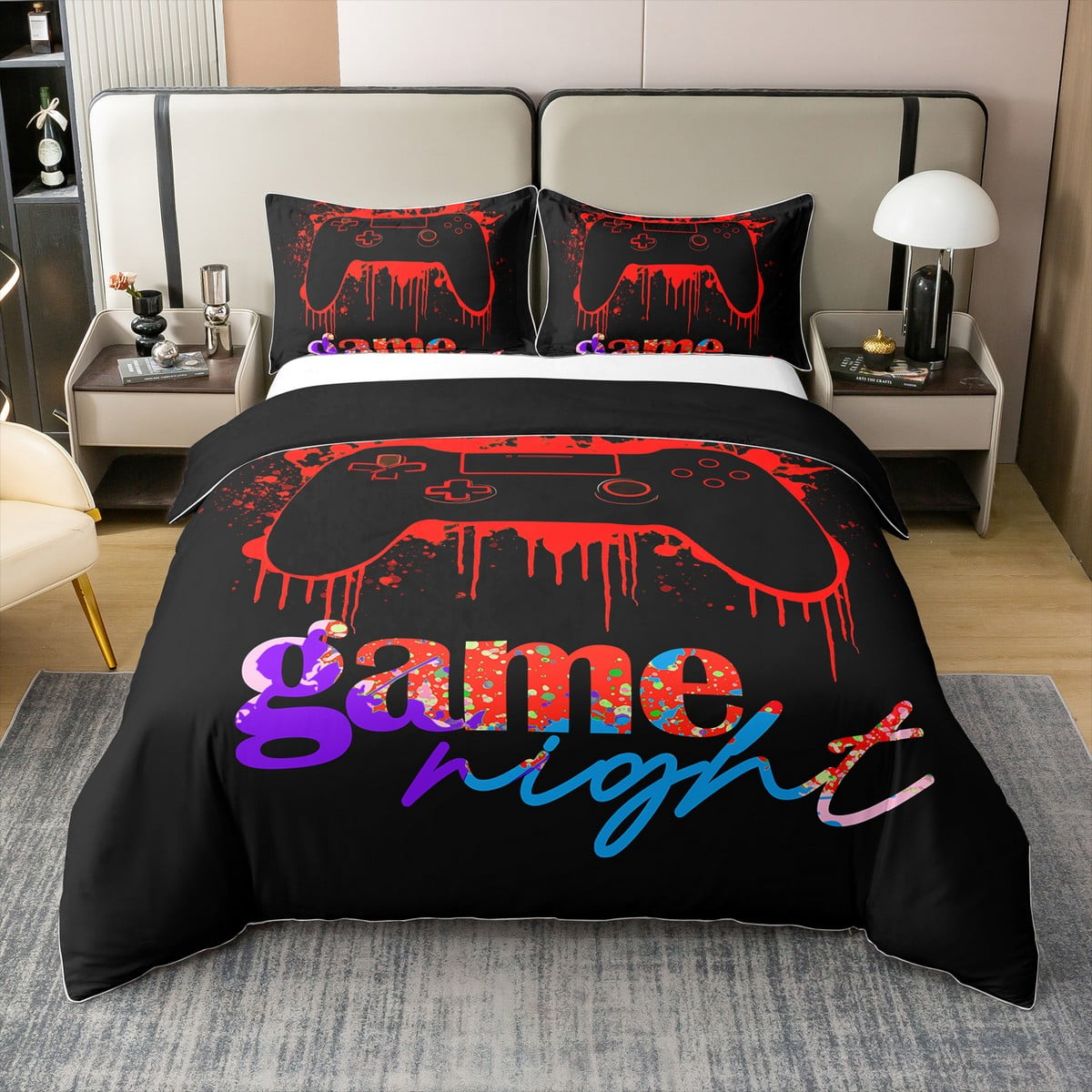 Retro Gamer Gaming 100% Cotton Soft Comfy Comforter Cover Twin Size ...