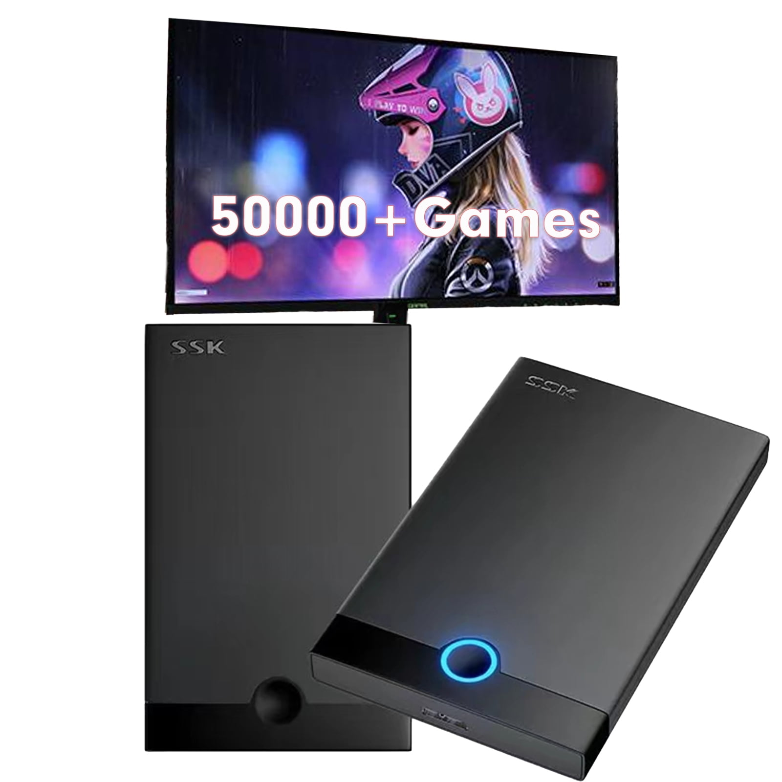 Retro Games 500GB Hard Drive: 50,000+ Classic Games, PS2/PS1/PSP/Wii/DC ...