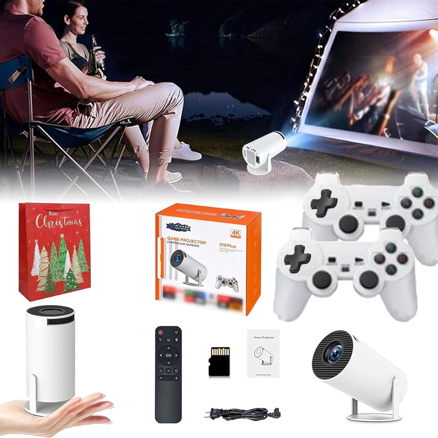 Retro Gaming Projector, 2025 New X10 Plus Retro Game Console with ...