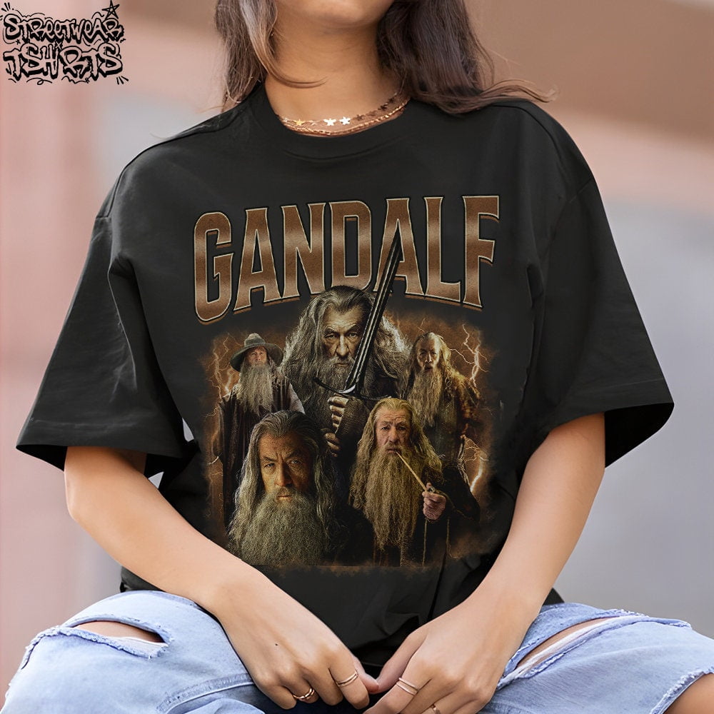 Retro Gandalf Shirt, Gandalf Tshirt, Gandalf T shirt, Gandalf T-shirt ...