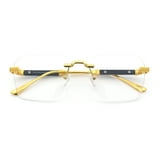 Retro Gangster Rapper Luxury Clear Lens Rimless Rectangle Fashion ...