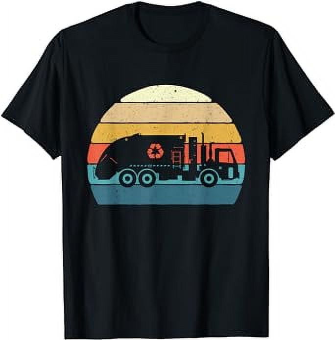 Retro Garbage Truck - Truck Trash Recycling Waste Management T-Shirt ...