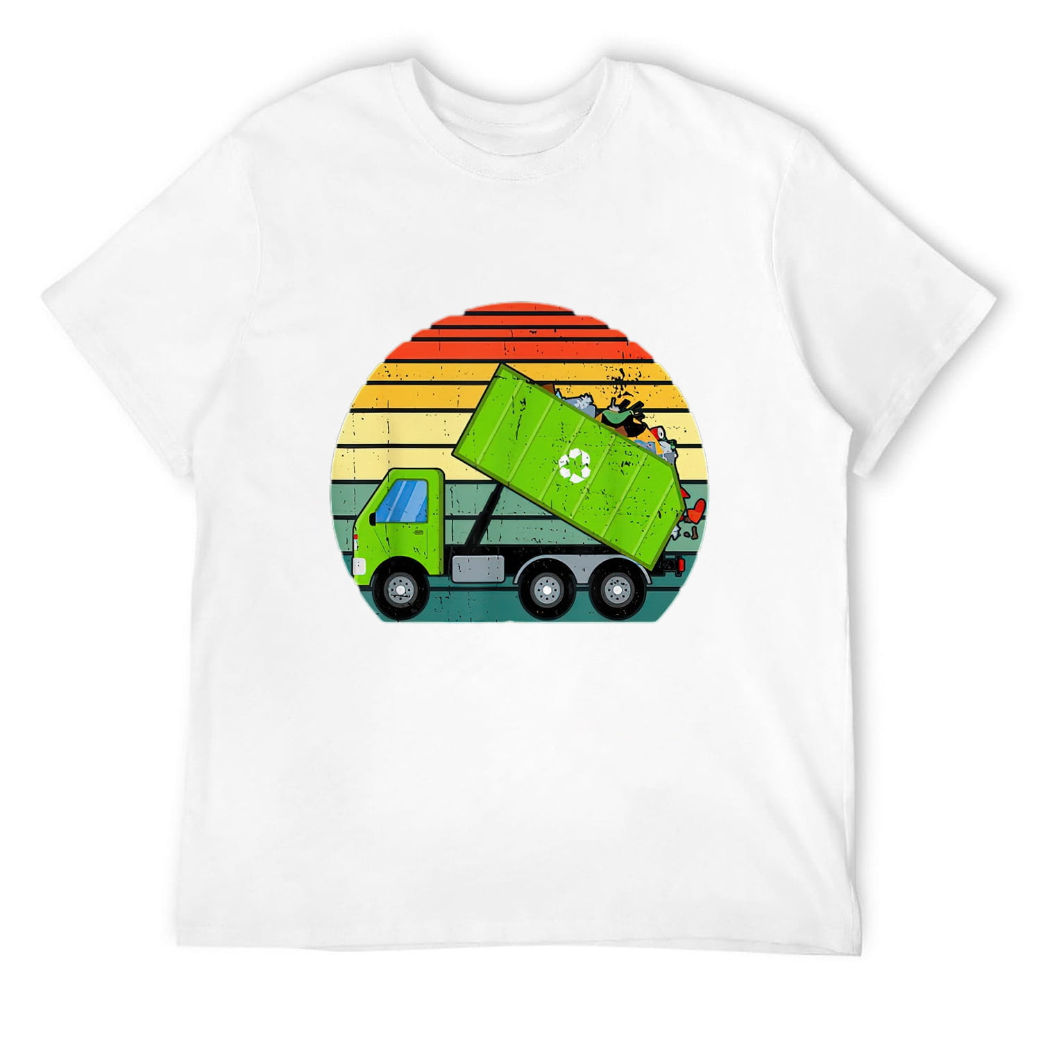 Retro Garbage Truck Waste Management Tee Boys Toddlers Kids T-Shirt ...