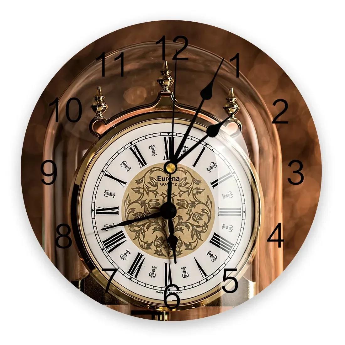 Retro Gear Bell Wall Clock For Home Decoration Living Room Quartz Needle Hanging Watch Modern ...