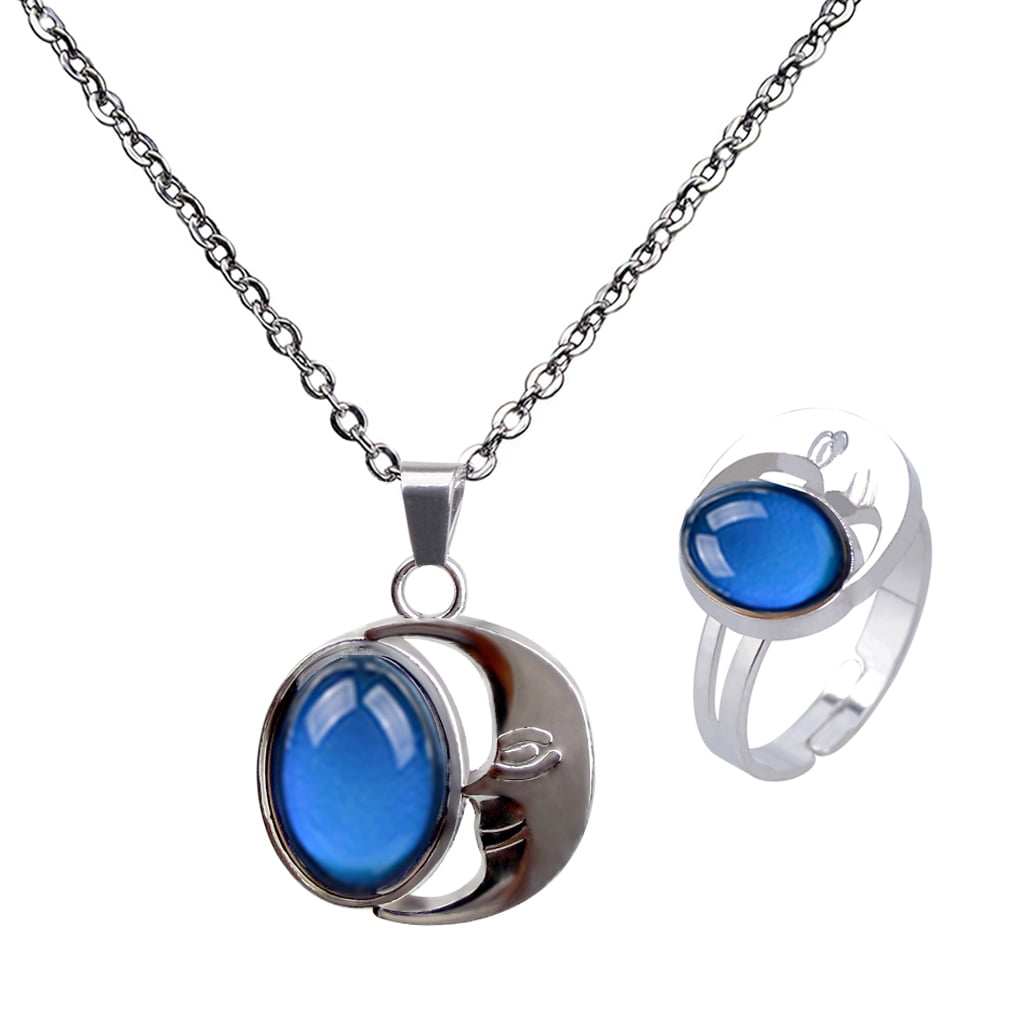 Retro Gem Necklace Emotion Feeling Temperature Control - Walmart.com