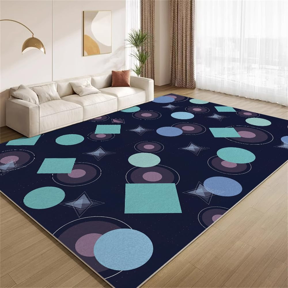 Retro Geometric Area Rug 2x3ft 80S 90S Arcade Rug, Gift for Gamers ...