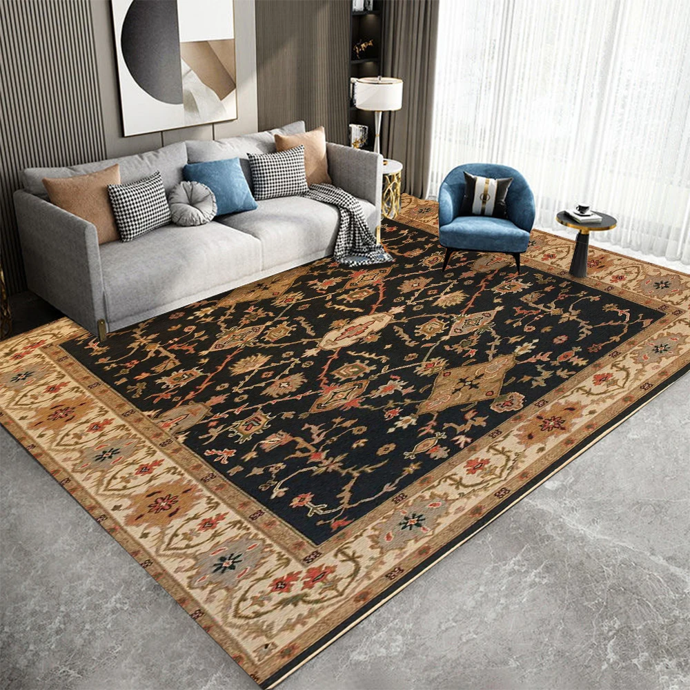 Retro Geometric Pattern Carpet Living Room ration Home Rug Ethnic Style ...