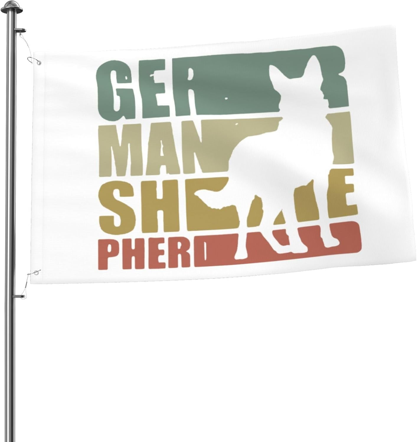 Retro German Shepherd Flag 2x3 Ft Outdoor Decoration Banner Yard Flag ...