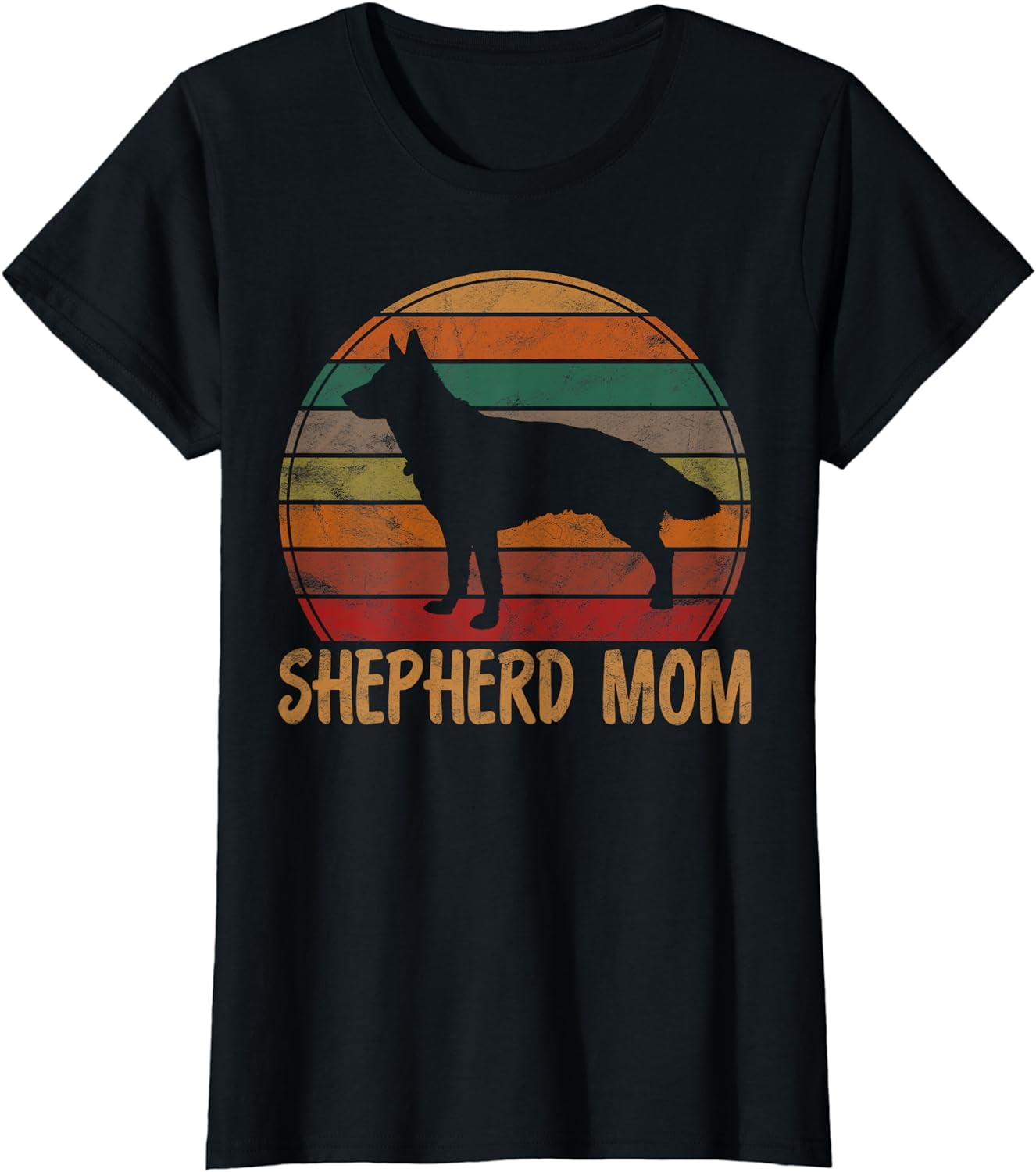 Retro German Shepherd Mom Gift Dog Mother Pet Shepard Mama T-Shirt ...