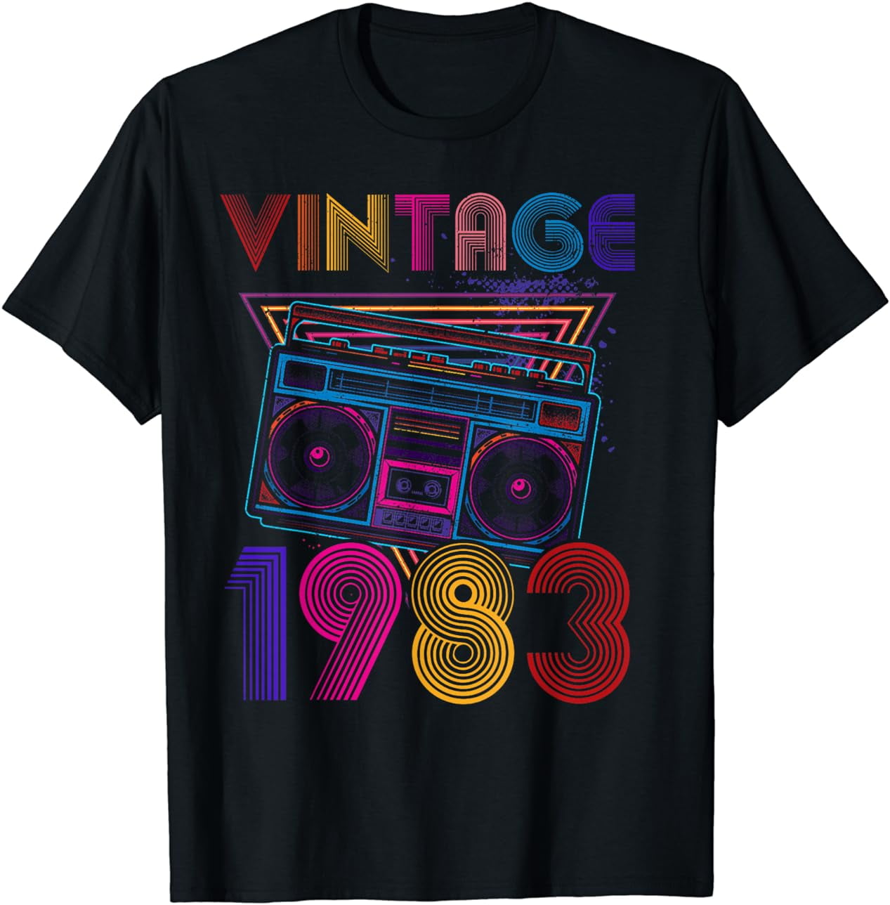 Retro Ghetto Blaster 80s Made In 1983 39th Birthday T-Shirt - Walmart.com