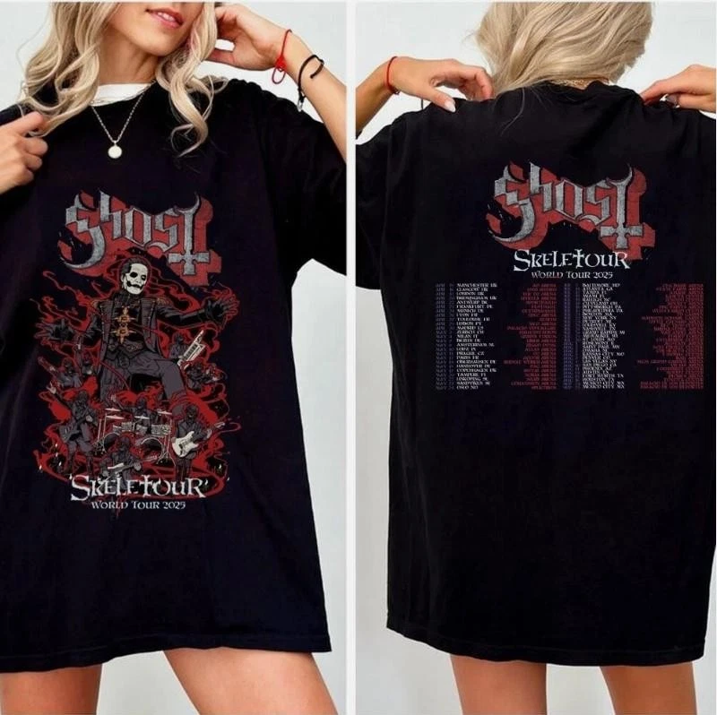 Retro Ghostt Band Tour Shirt, Ghostt Skeletour 2025 TShirt - Walmart.com