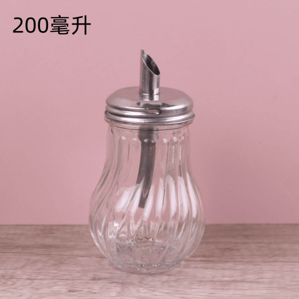 Retro Glass Sugar Dispenser Pourer Decanter Cafe Bistro Restaurant ...