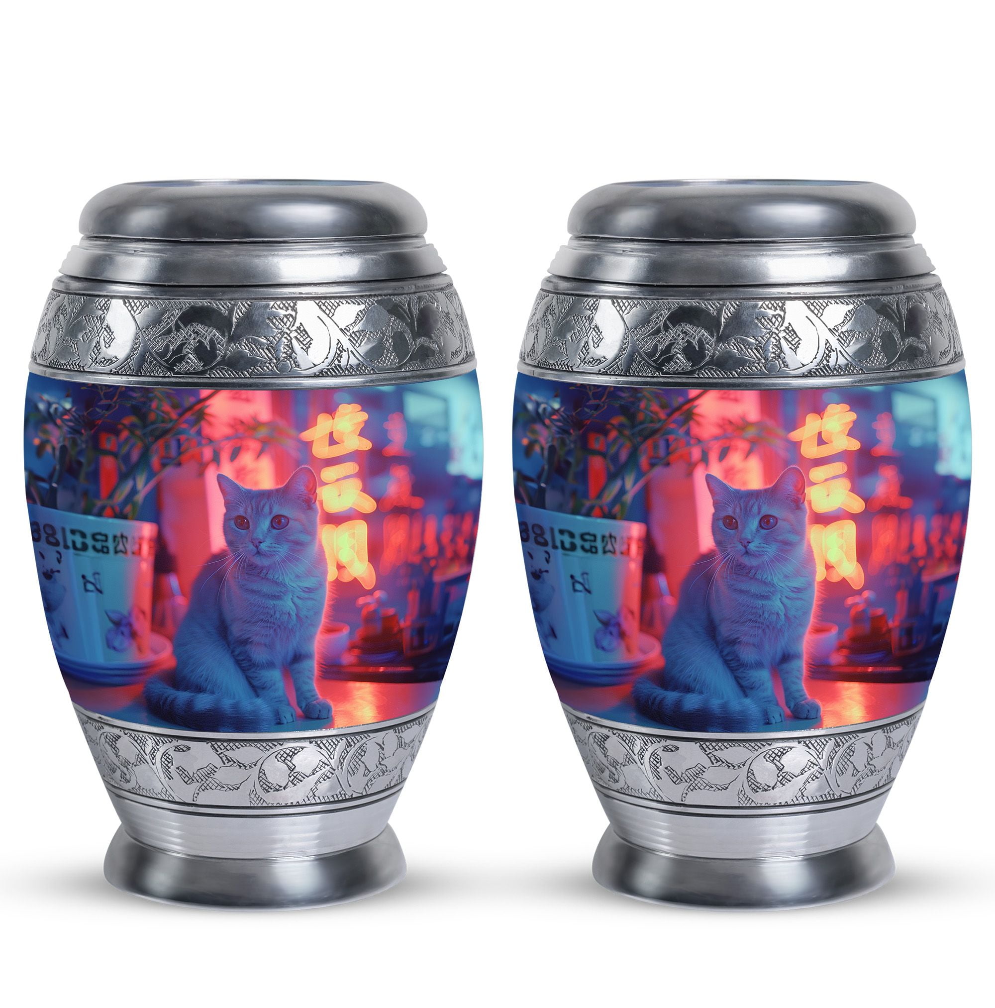 Retro Glow Cat Burial Urns For Adult Human Ashes - Urns For Human Ashes ...