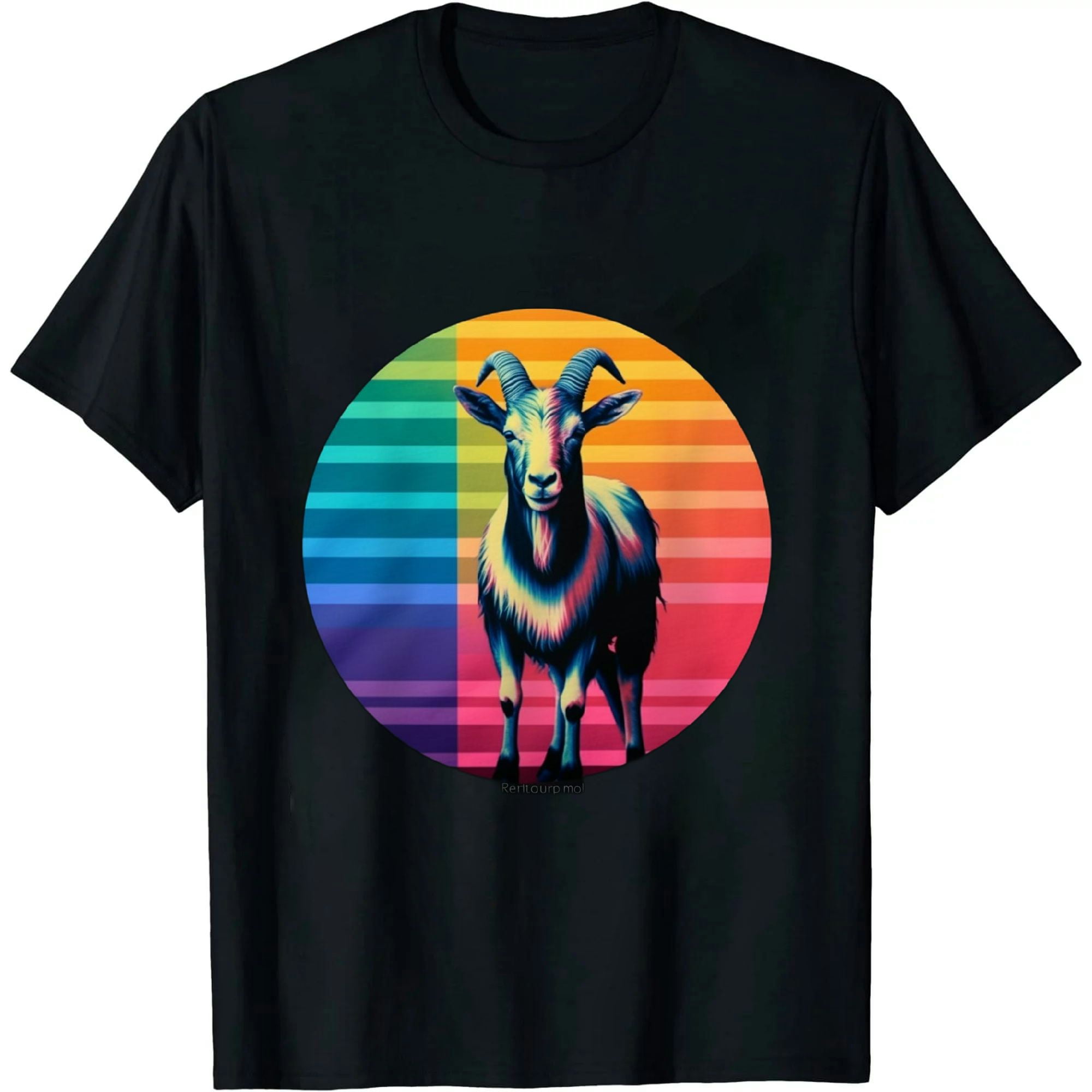 Retro Goat Gay Pride Vintage 80s Rainbow Farm Animal T-Shirt - Walmart.com
