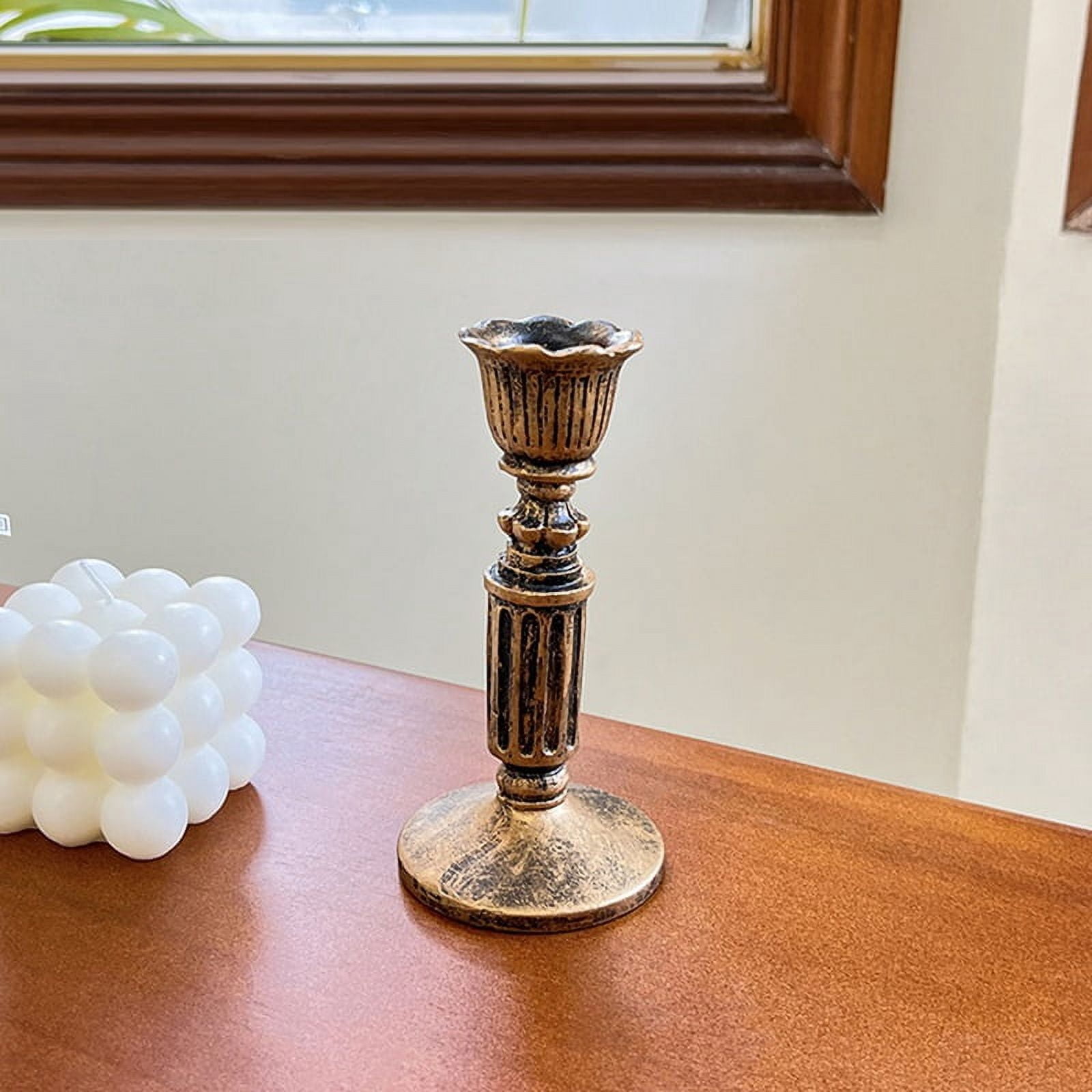 Retro Gold Candlestick Ornaments Photo Props Living Room Dining Table ...